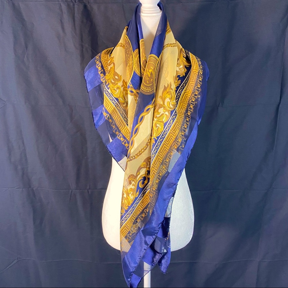 Elegant Gold Satin Pashmina - Gem